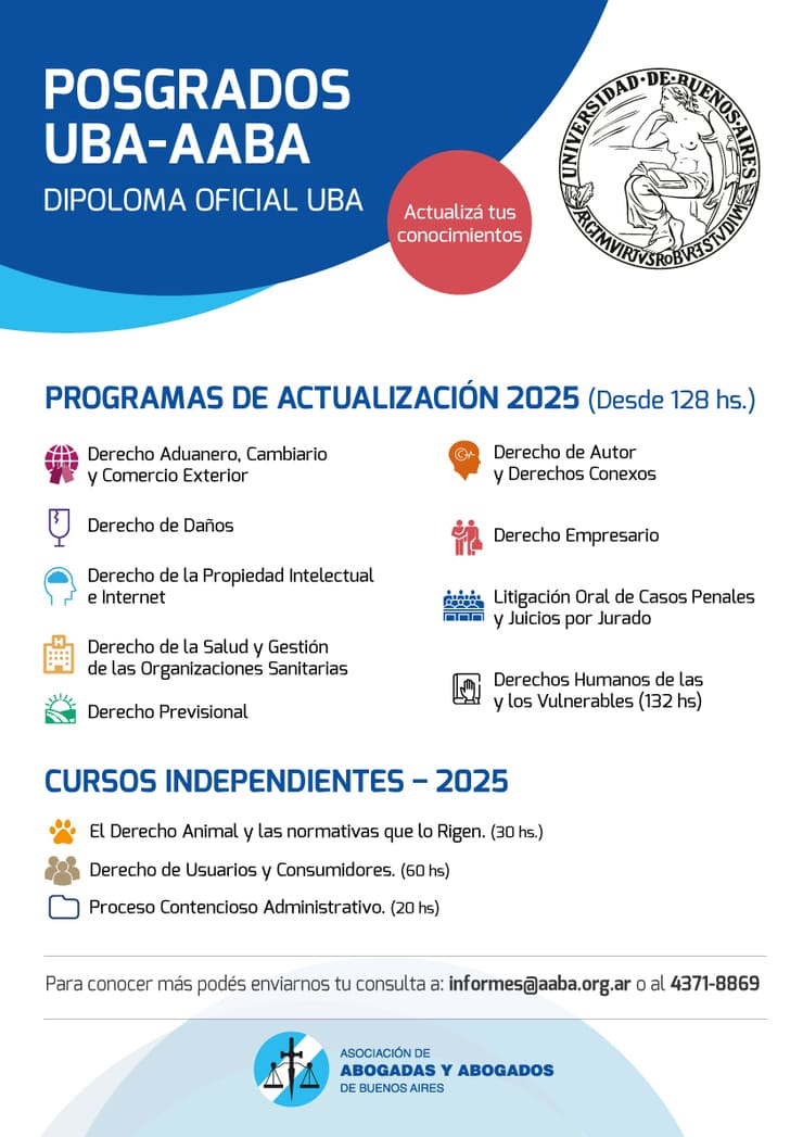 Posgrados UBA – AABA 2025: Inscripción abierta – Asociación de Abogadas ...